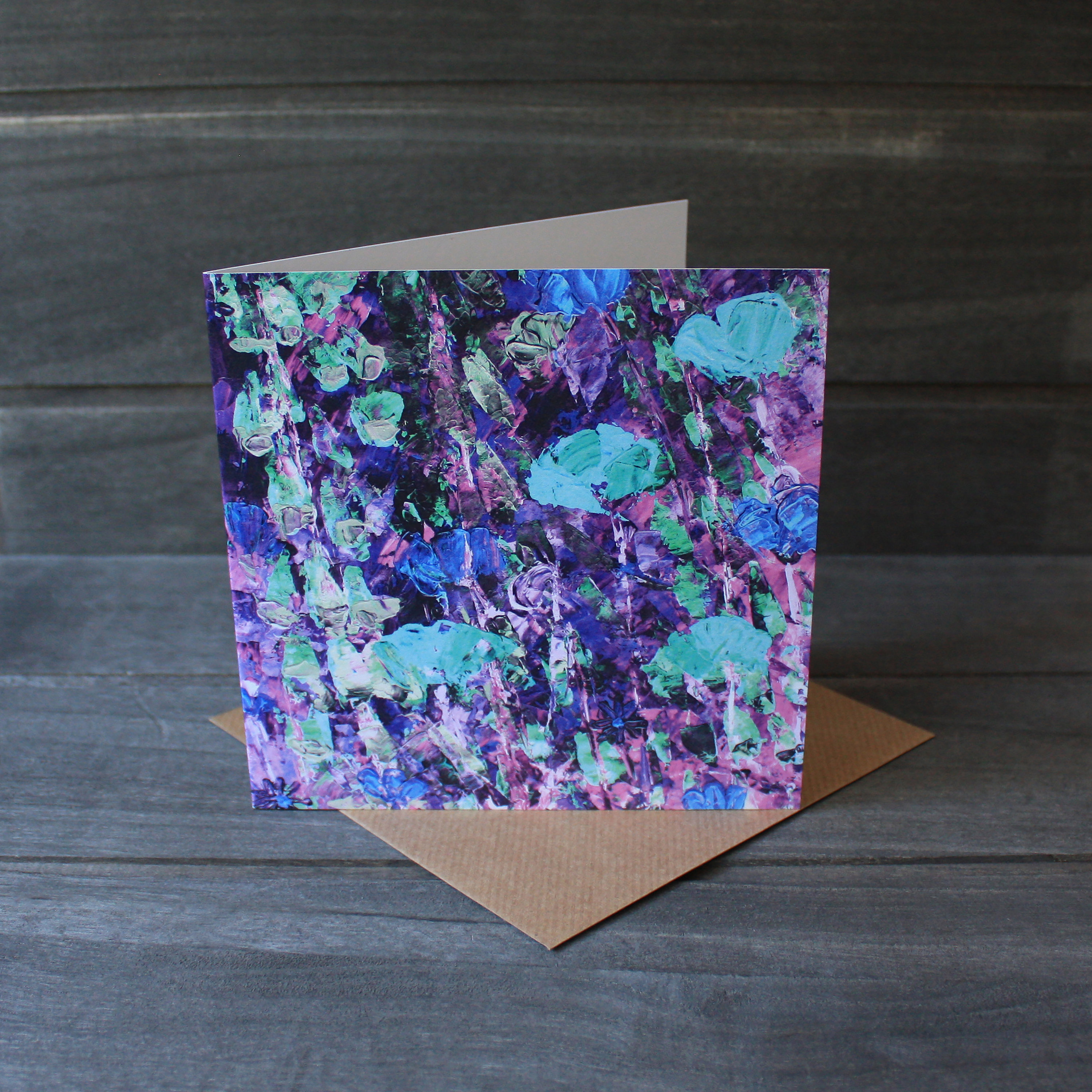 Floral Abstract Greeting Card - Etsy UK