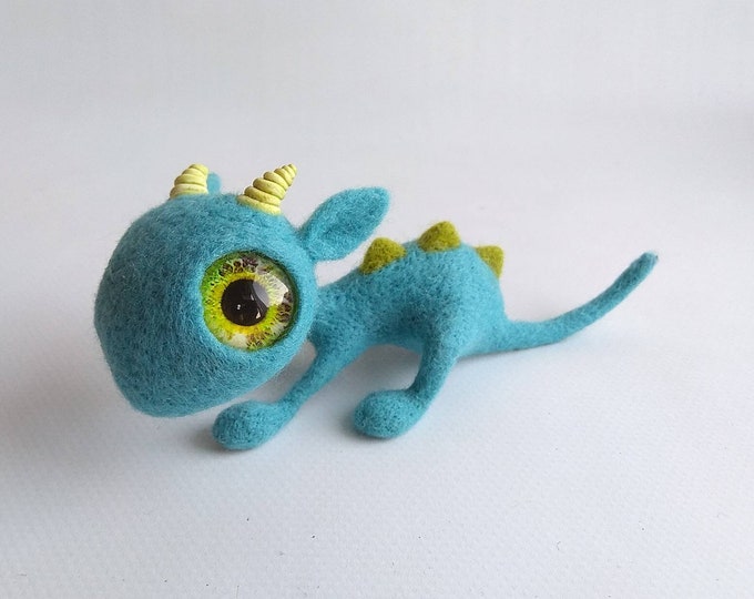 Wool Dragon Needle Felted Fantasy Creature Soft Sculpture on - Etsy