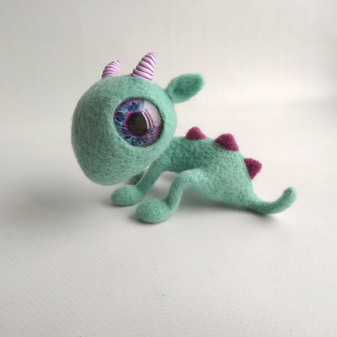 Wool Dragon Needle Felted Fantasy Creature Soft Sculpture on - Etsy