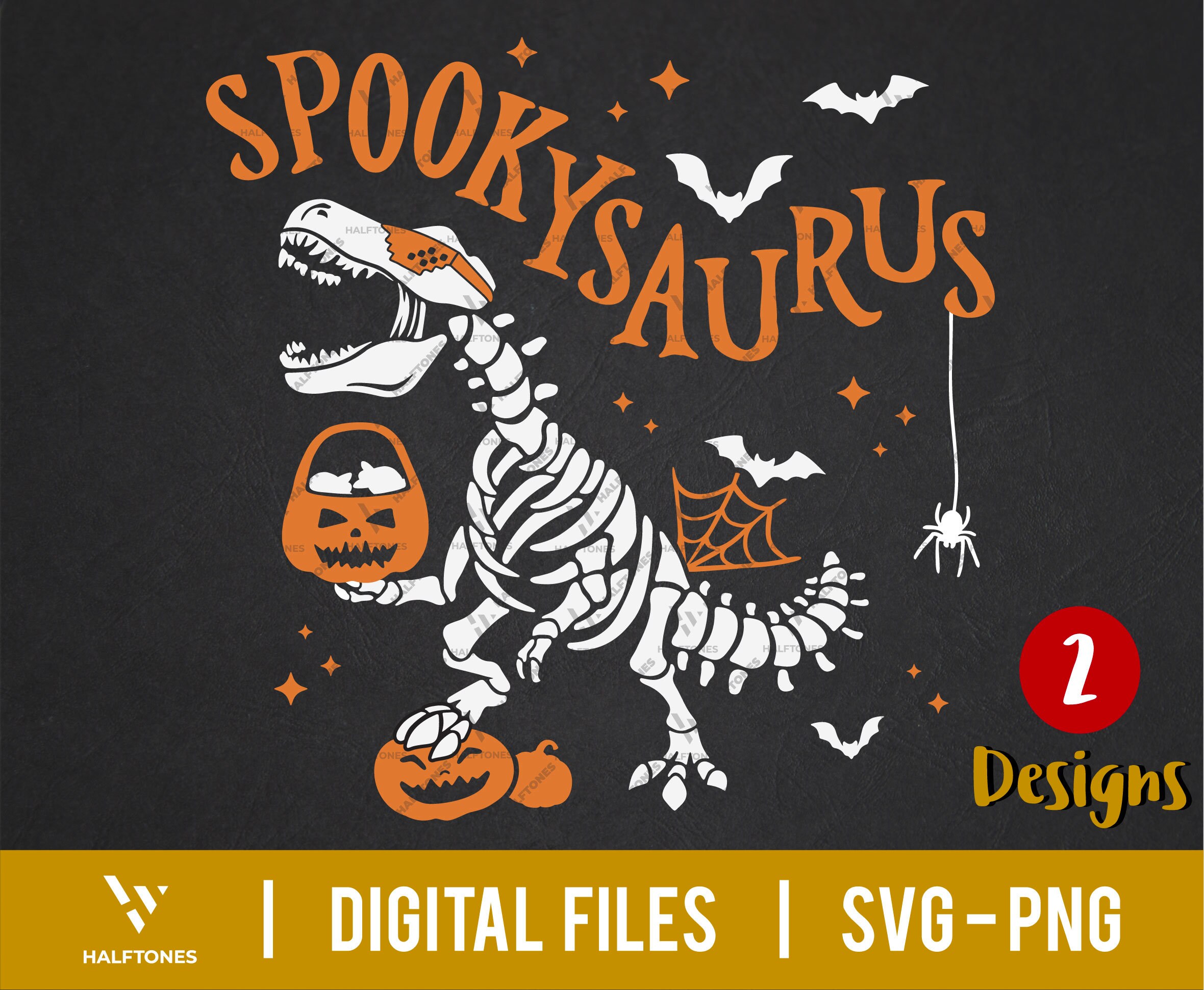 Halloween Dinosaur Svg Dinosaur Skeleton Svg Spookysaurus - Etsy
