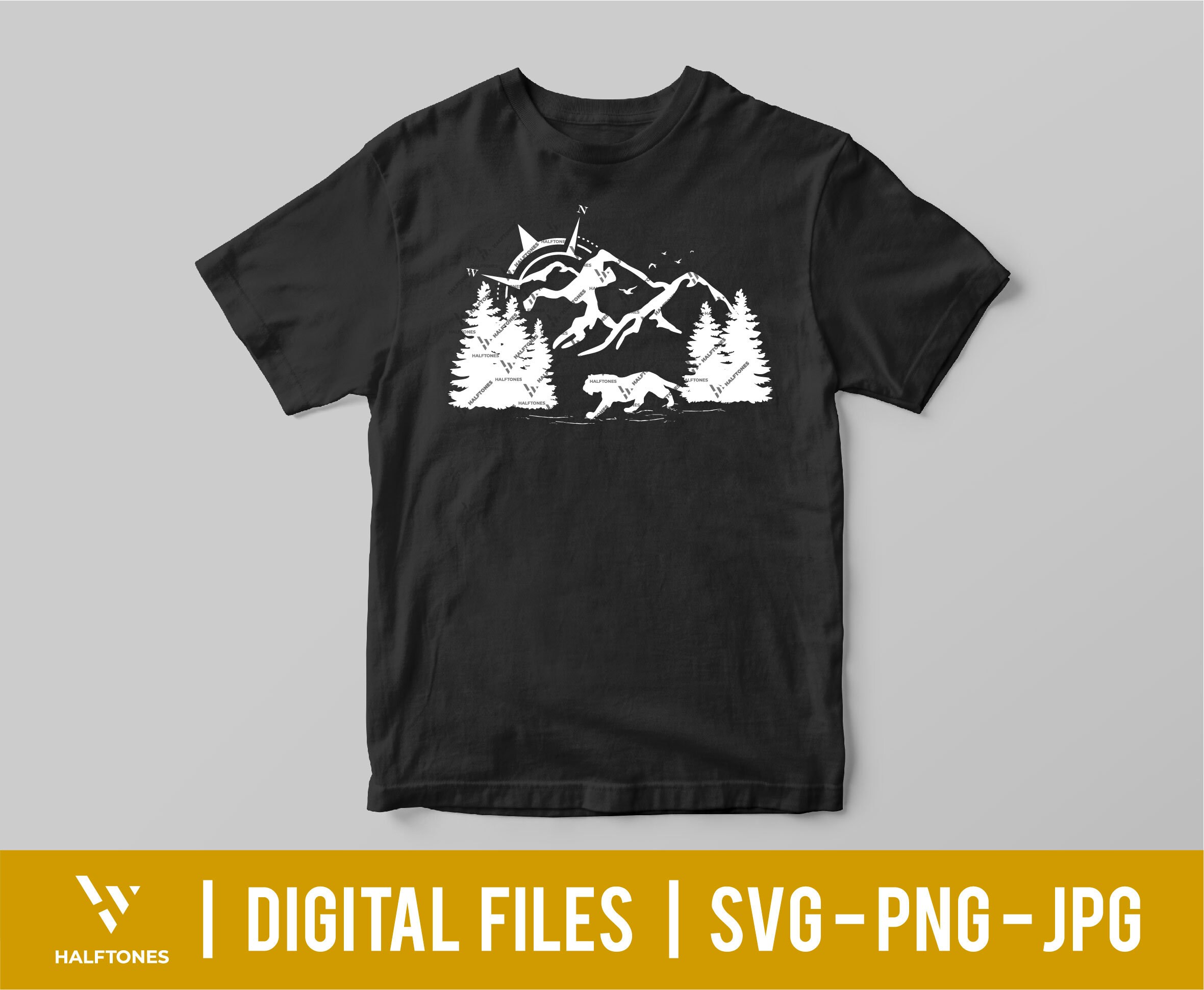 Mountain Scene Svg Distressed USA Flag Svg Wildlife Forest - Etsy