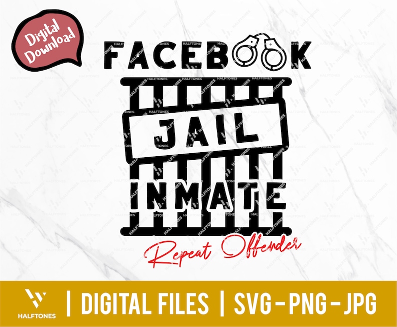 Facebook Jail Inmate svg repeat offender svg freedom of | Etsy