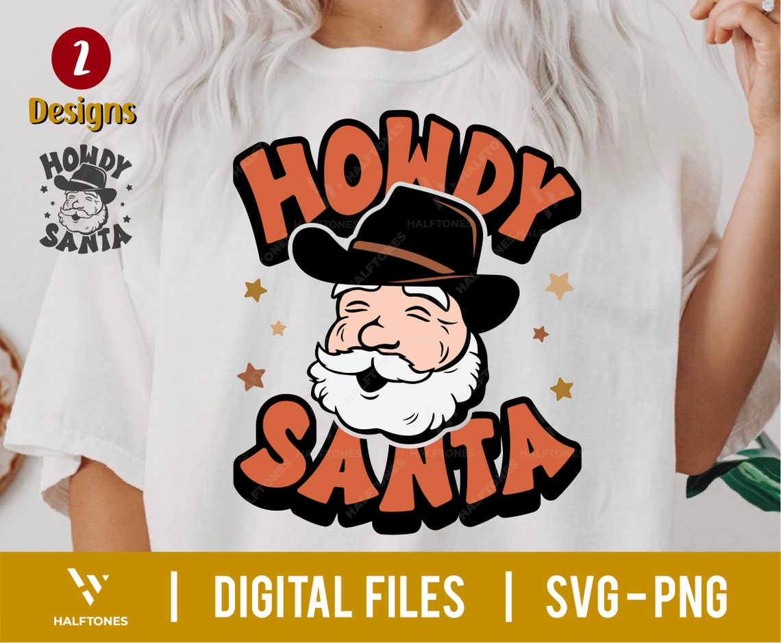 Howdy Santa SVG, Christmas Svg, Cowboy Santa Svg, Santa Png, Howdy ...