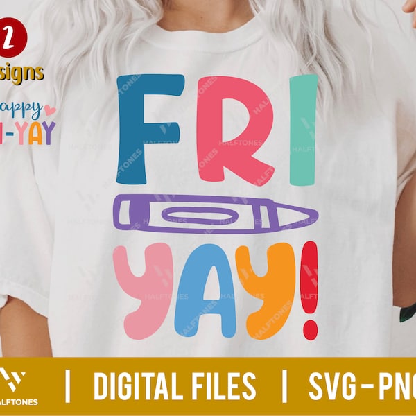 Happy Fri Yay Svg - Etsy