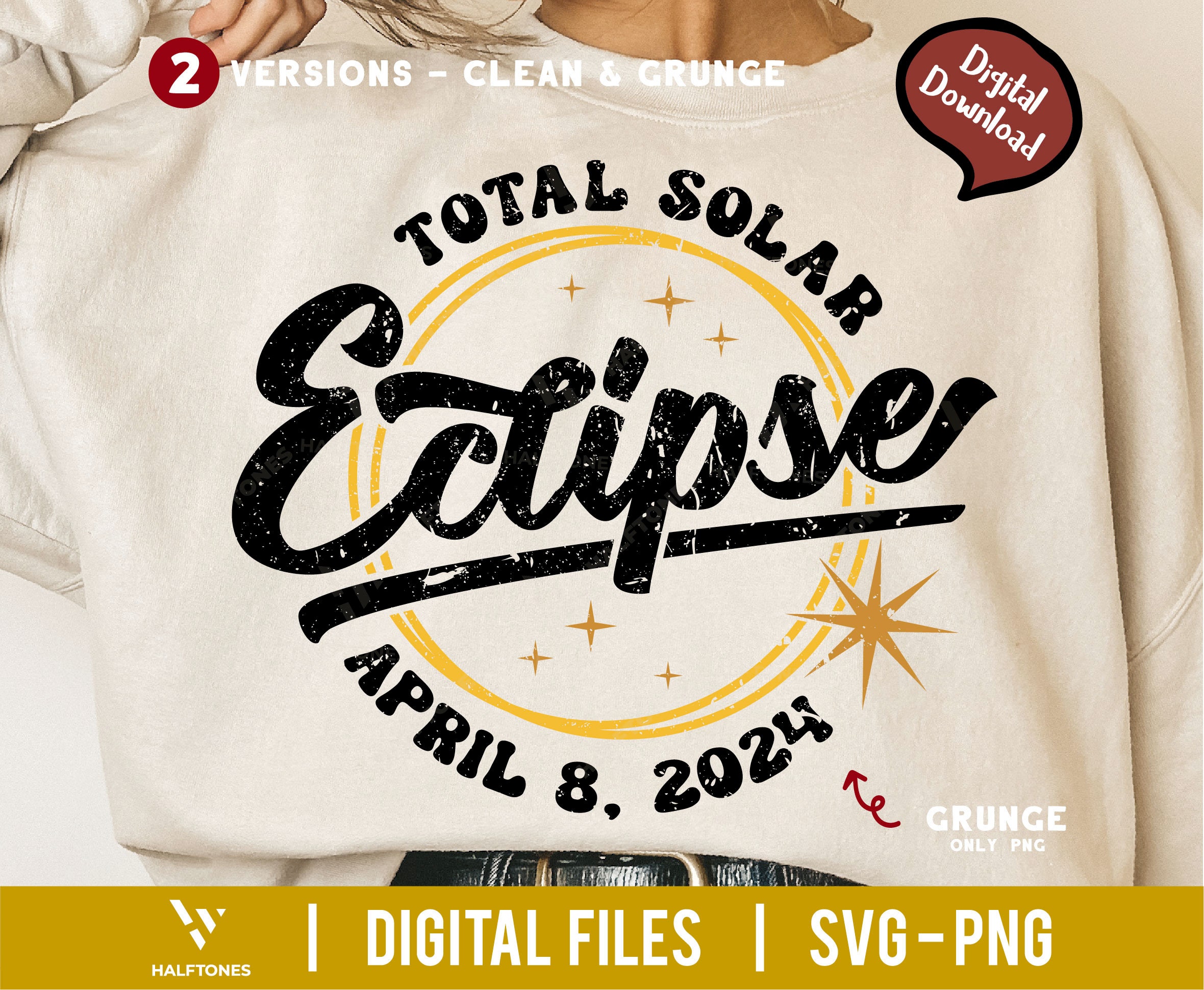 Total Solar Eclipse 2024 SVG, April 8 2024 Svg, Total Solar Eclipse Svg ...