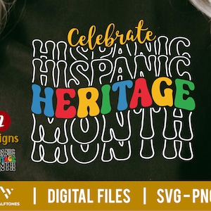Celebrate Hispanic Heritage Month SVG, National Hispanic Heritage Month ...