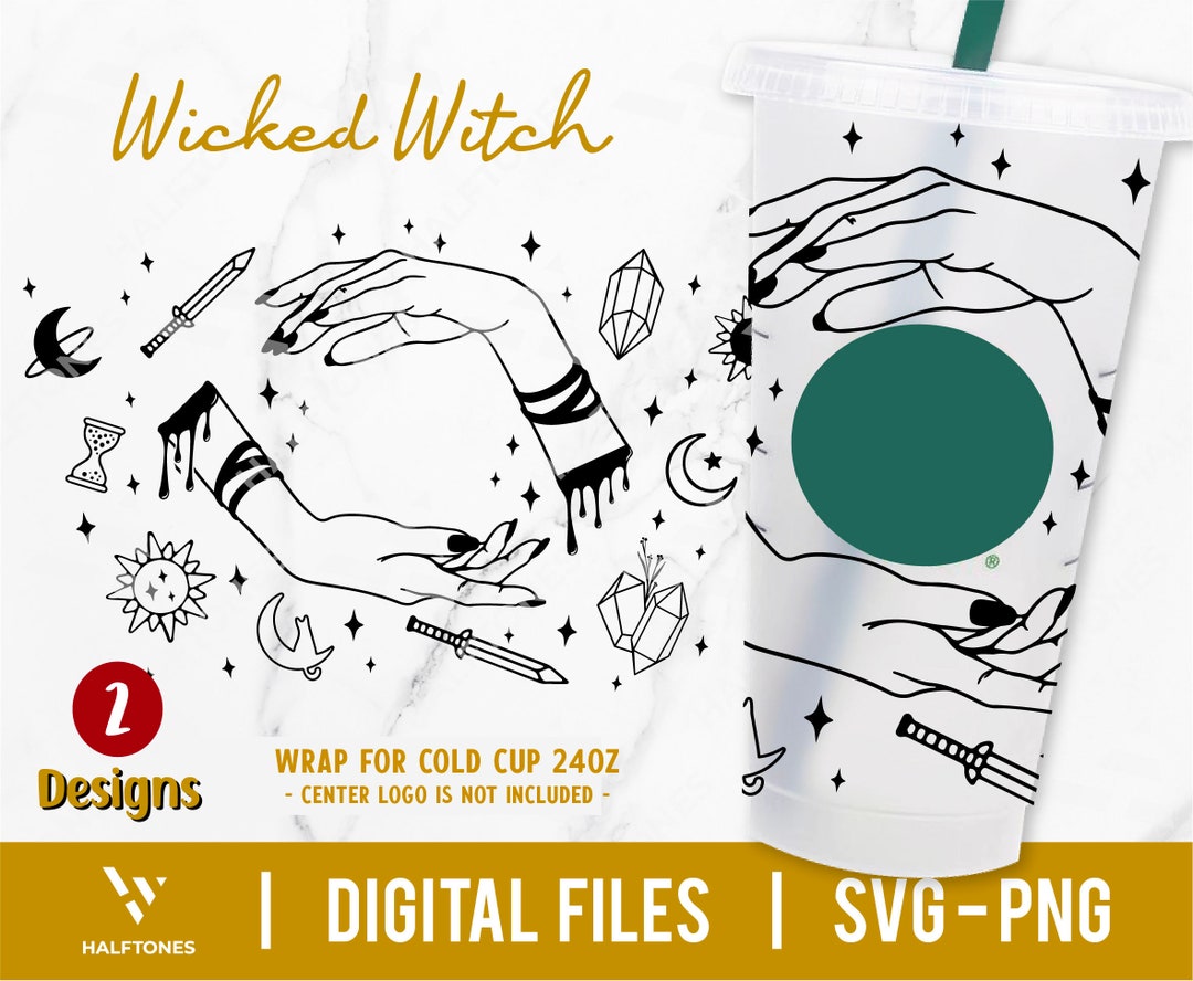 Wicked Witch Cold Cup Svg, Witchy Cold Cup Svg, Magic Witch Svg, Horror ...