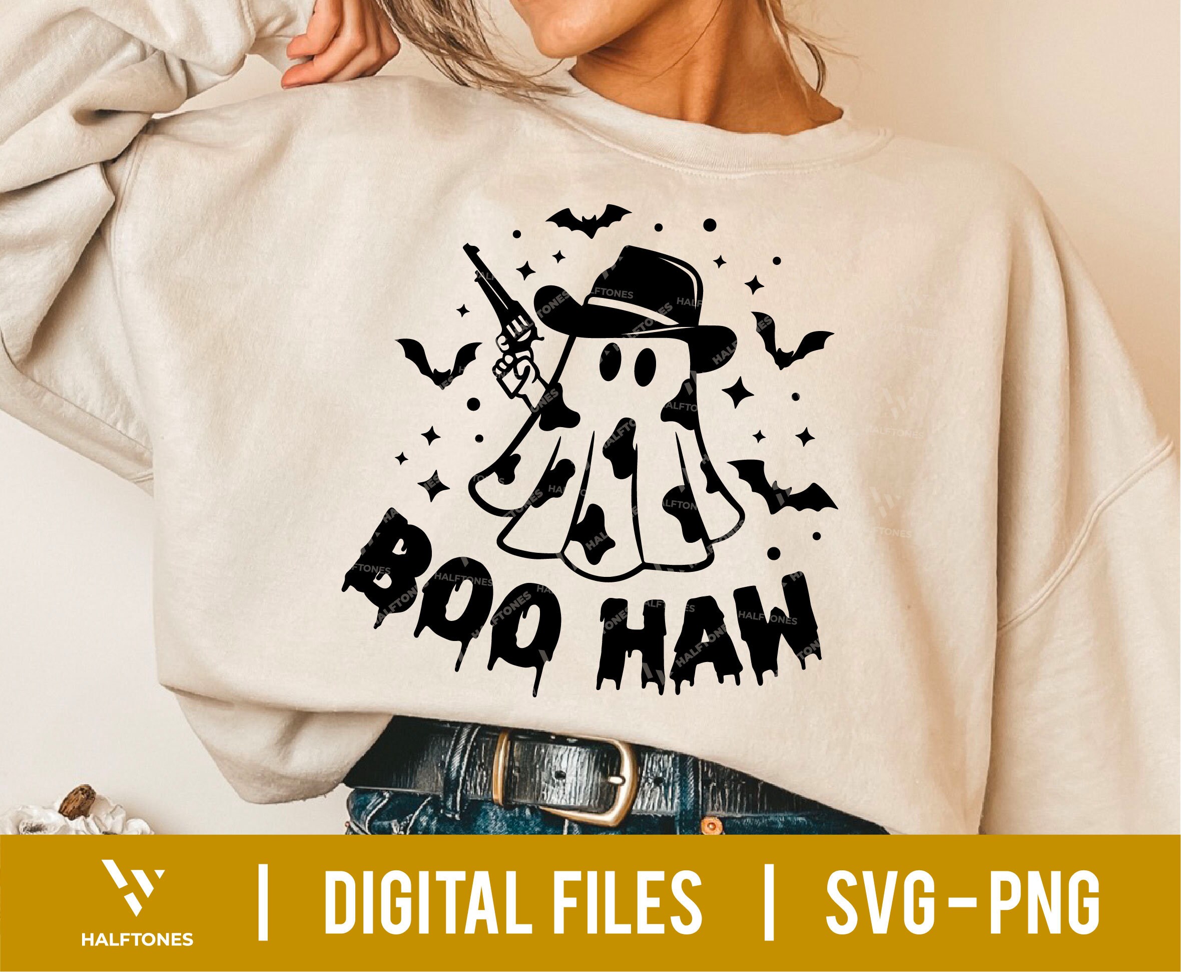 Boo Haw SVG Western Ghost Svg Cowboy Ghost Svg Wild West - Etsy