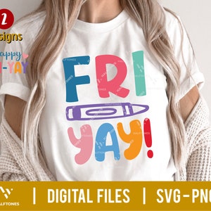 Fri Yay Svg, Happy Friyay SVG, Teacher TGIF, Teacher Life Svg, Weekend ...