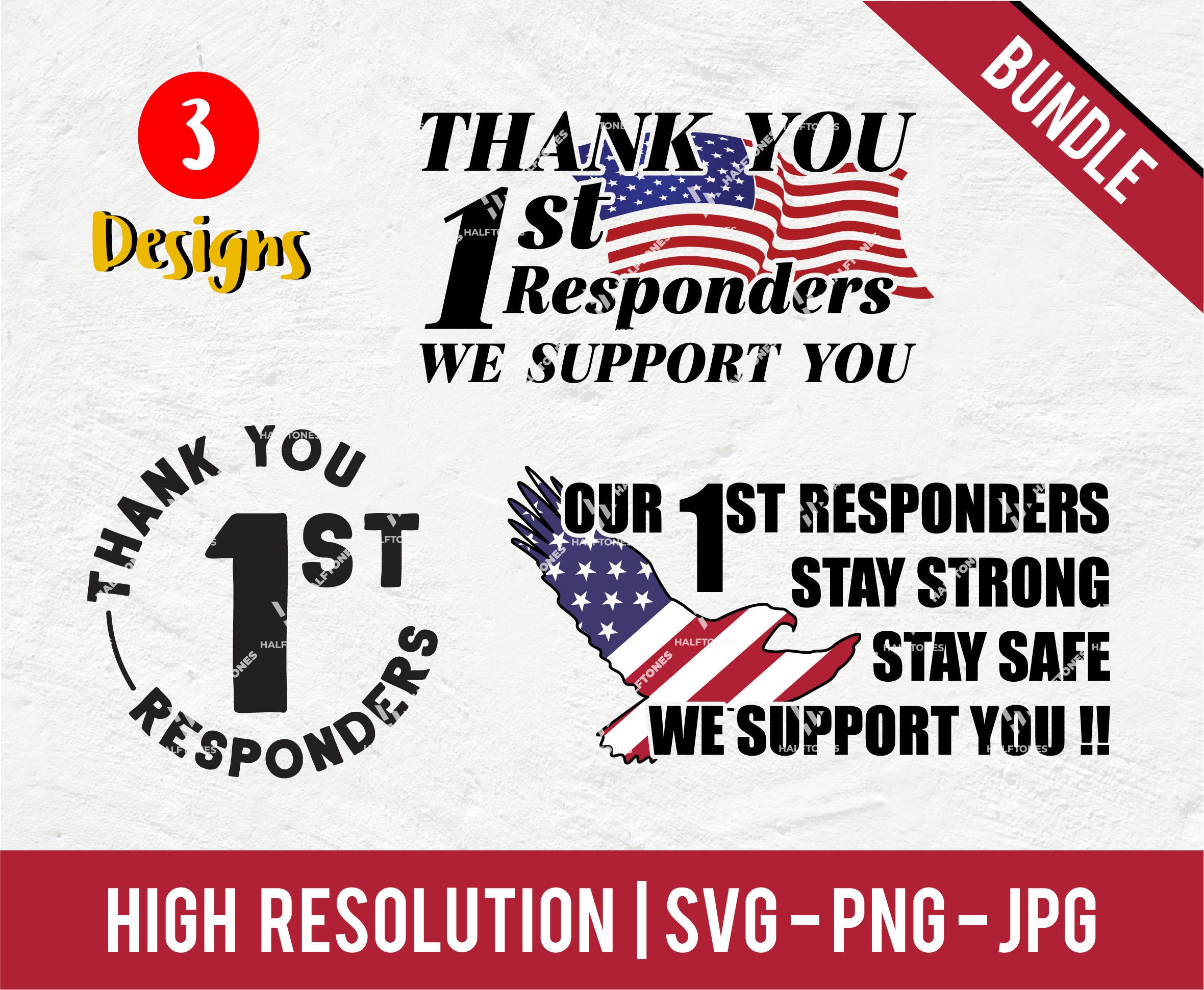 Thank You First Responders SVG, Thank You for Your Service, Police ...