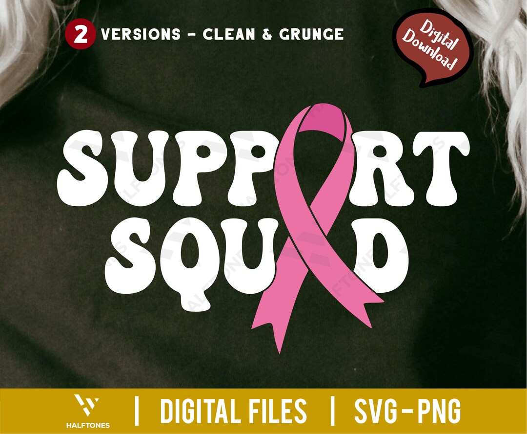 Support Squad Svg, Cancer Survivor Svg, Fight Cancer Svg, Her Fight is ...