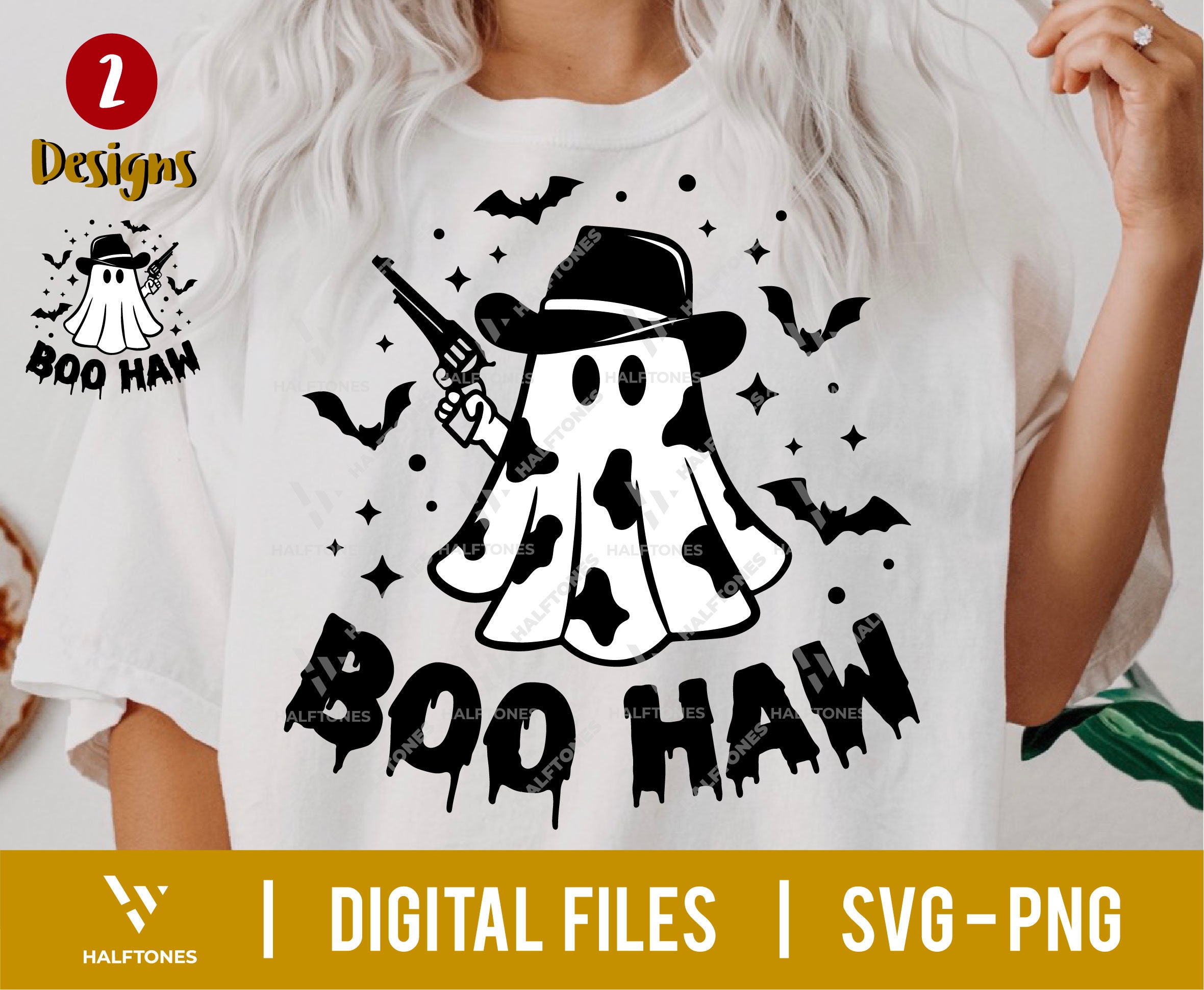 Boo Haw SVG Western Ghost Svg Cowboy Ghost Svg Wild West - Etsy