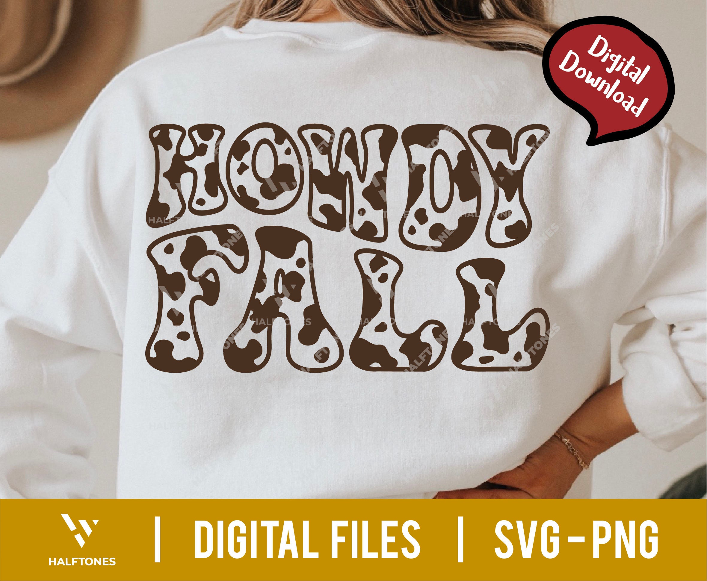 Howdy Fall SVG Howdy Cow Print Svg Fall Shirt Png Cowboy - Etsy