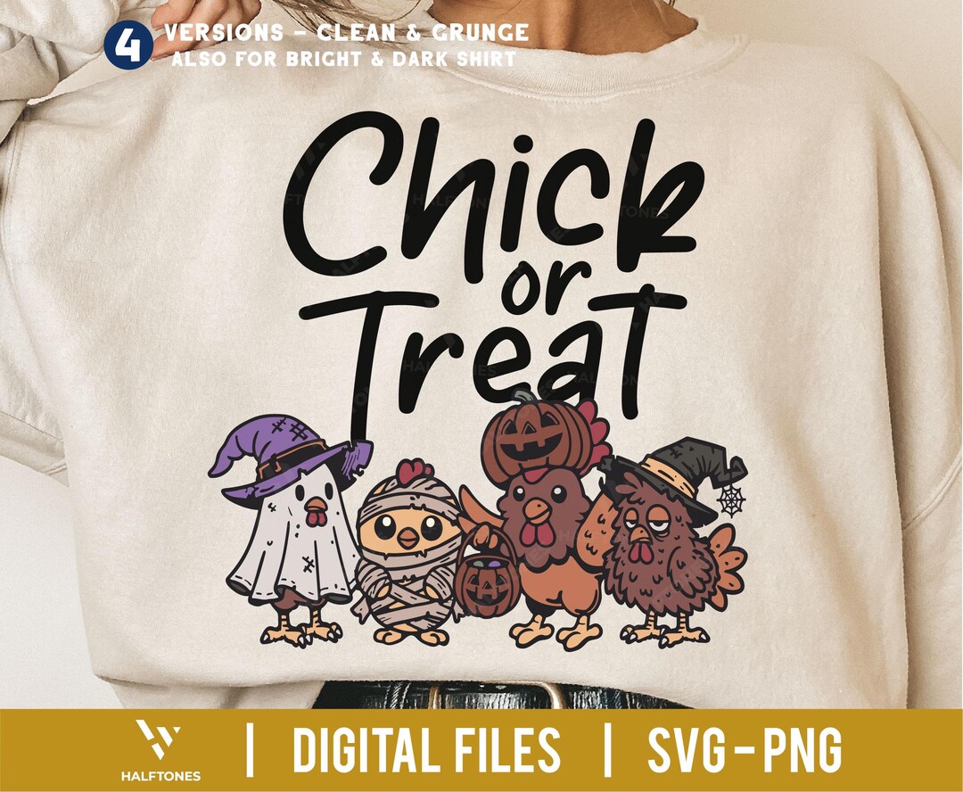 Chick or Treat Svg, Halloween Chicken Svg, Chick Ghosts Svg, Spooky ...