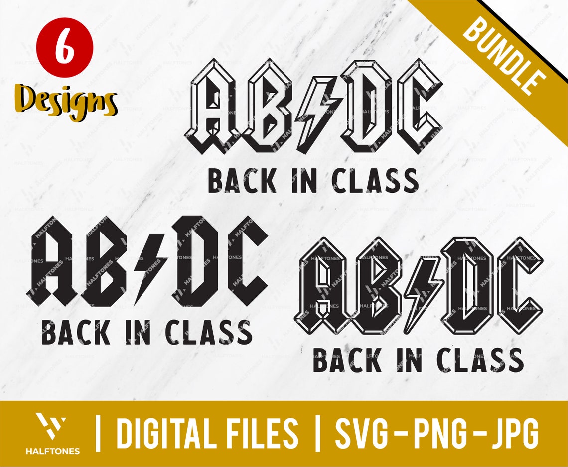 ABDC Back in Class SVG Funny School Svg First Day of School | Etsy