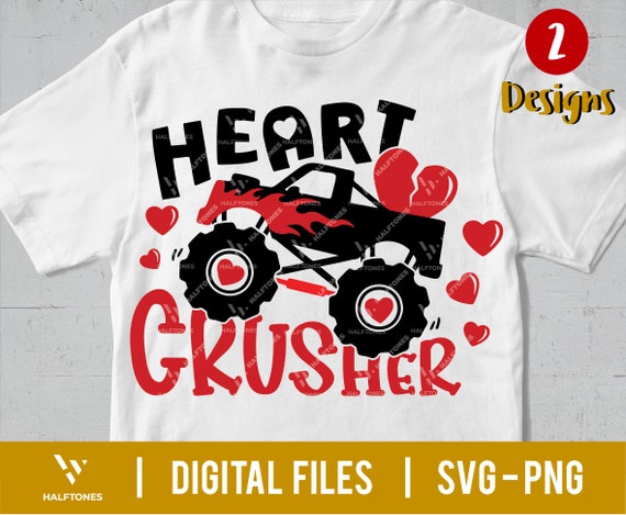 Heart Crusher SVG Heart Breaker Svg Valentine's Monster - Etsy