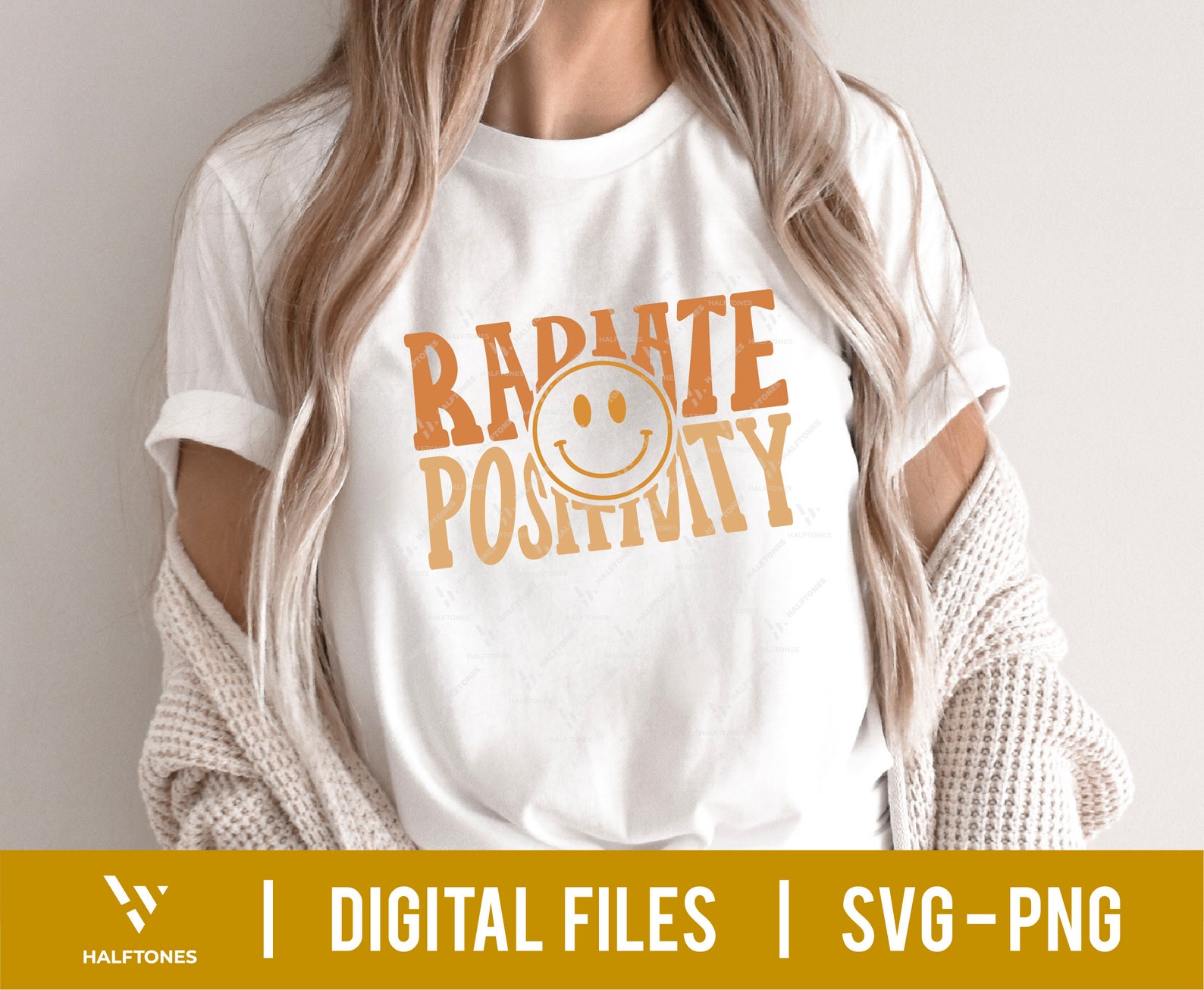 Radiate Positive Energy SVG Retro Svg Design Hippie Svg - Etsy