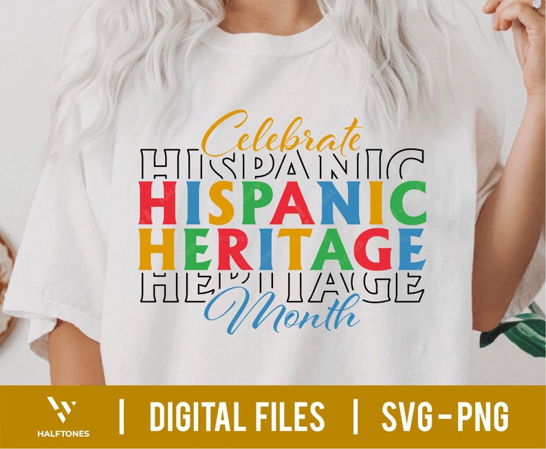 Celebrate Hispanic Heritage Month SVG, National Hispanic Heritage Month ...