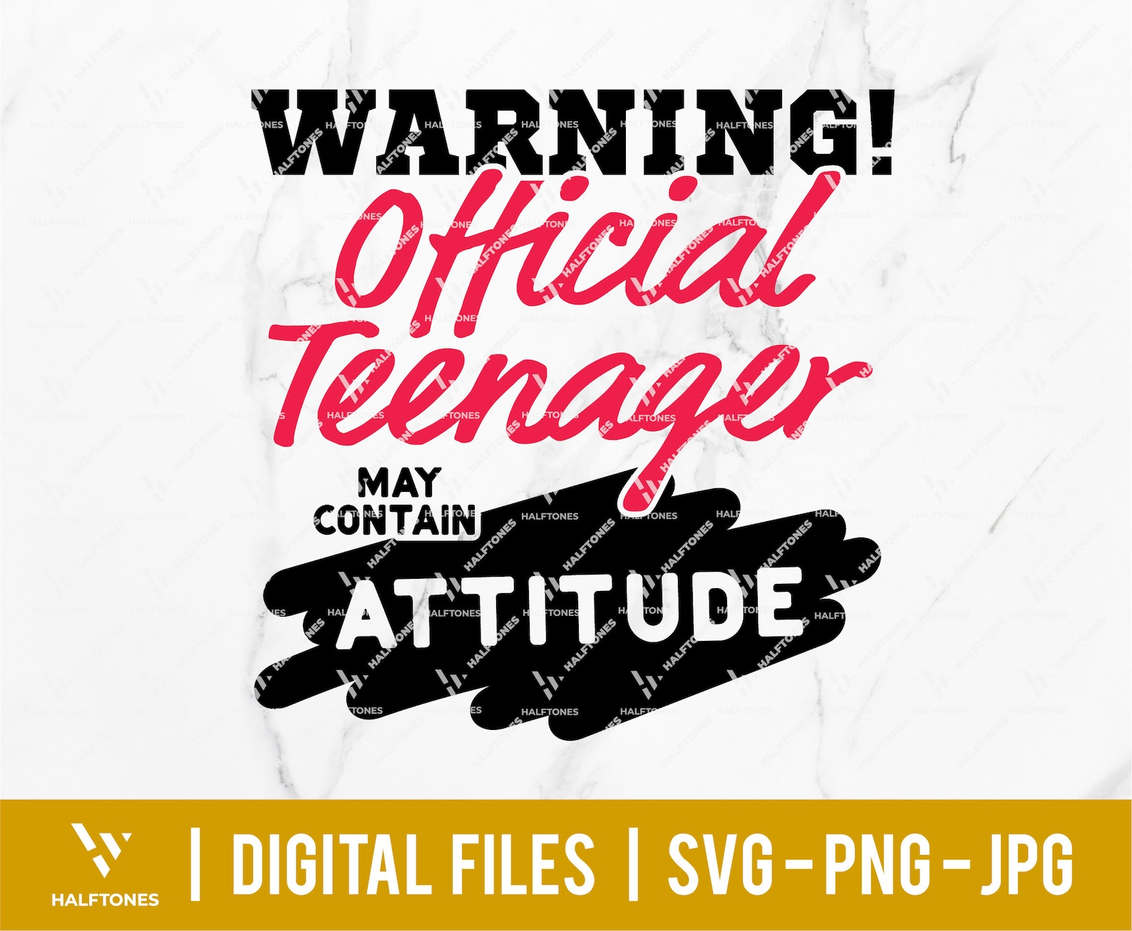 Warning Official Teenager svg may contain attitude svg | Etsy