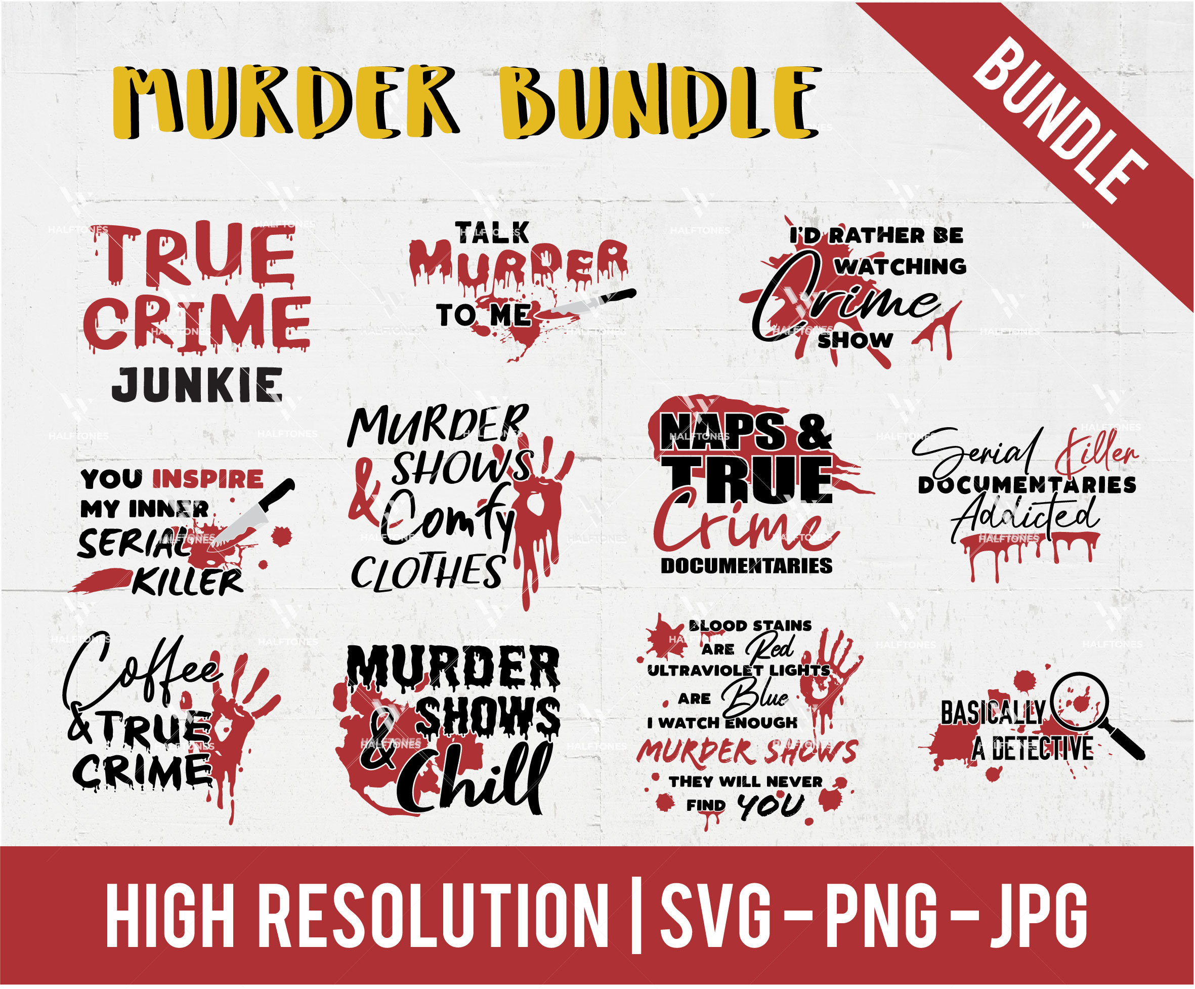 Murder Shows Bundle SVG Murder Shows and Chill Svg Serial - Etsy