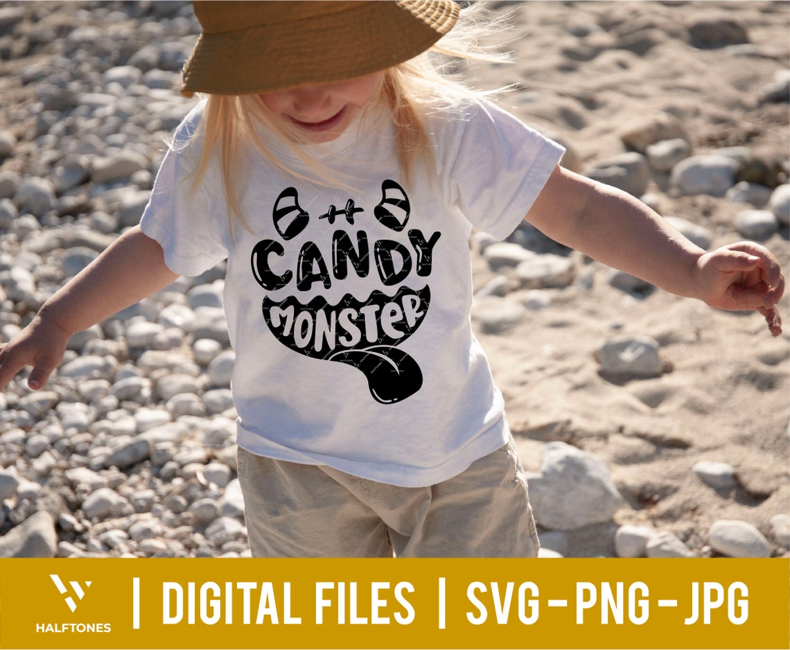 Candy Monster SVG Trick or Treat Svg Kids Halloween Svg - Etsy