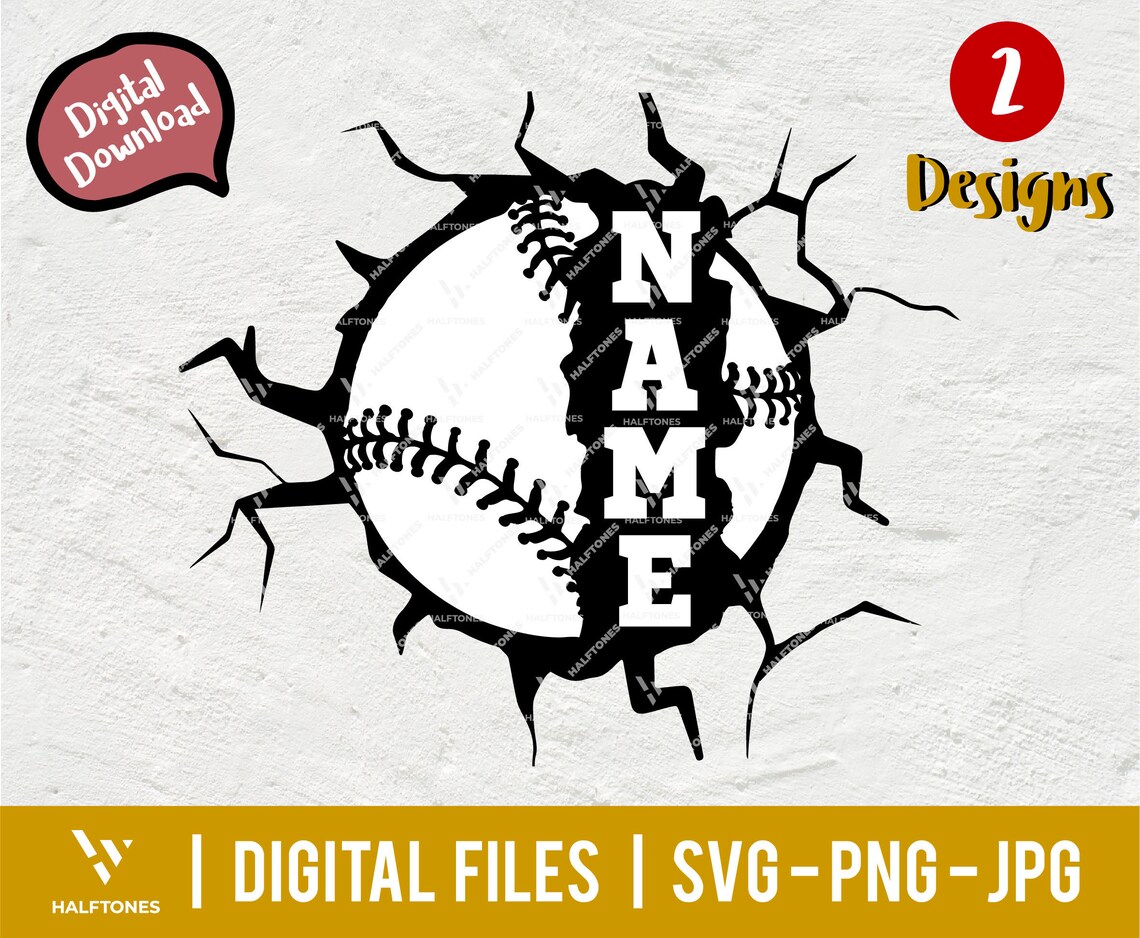 Name Baseball Svg Baseball Decal Svg Baseball Shirt Svg - Etsy