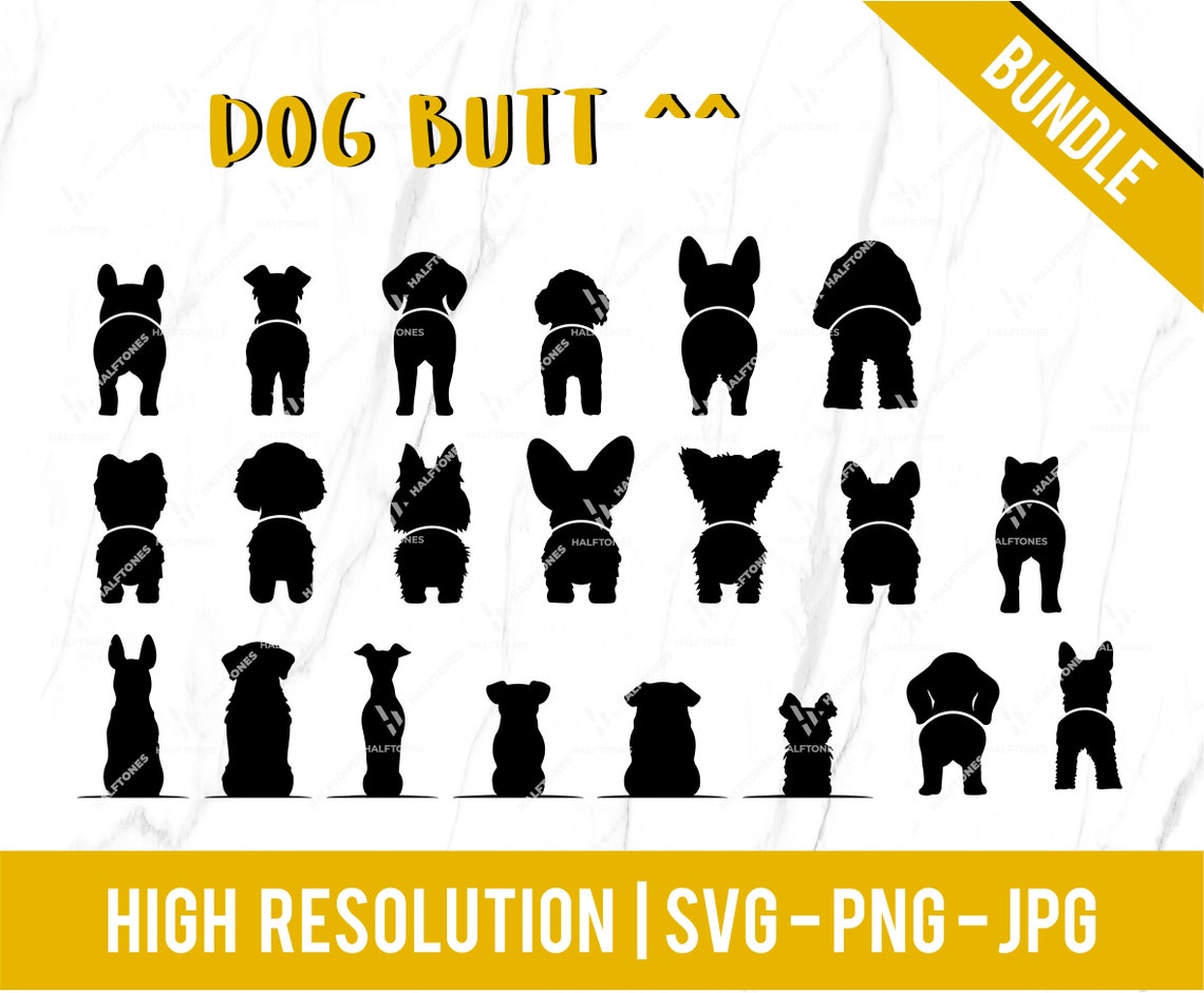Dog Butt Svg Bundle, Dog Meme Svg, Puppy Butt, Puppy Lover Svg, Dog Mom ...