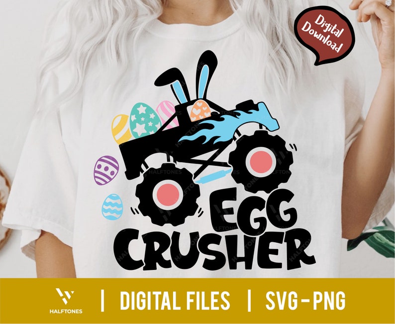 Egg Crusher SVG, Crushing Eggs Svg, Easter Monster Truck Svg, Boy ...