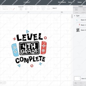 4th Grade Svg, Level Complete Svg, Graduation Svg, End of School Svg ...