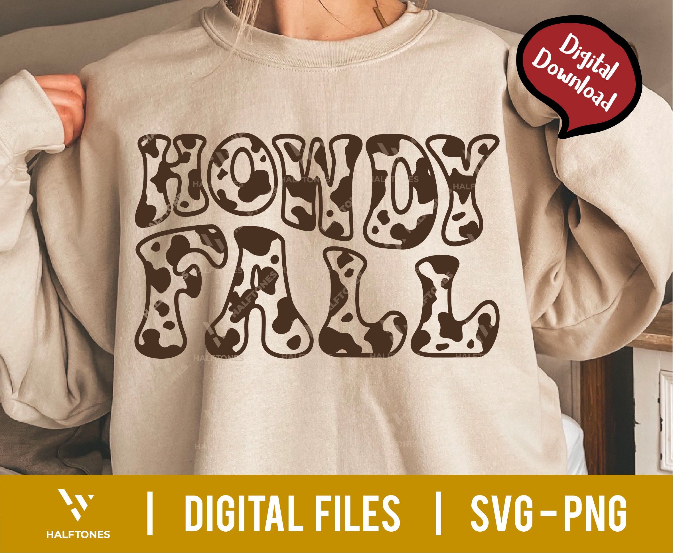 Howdy Fall SVG Howdy Cow Print Svg Fall Shirt Png Cowboy - Etsy