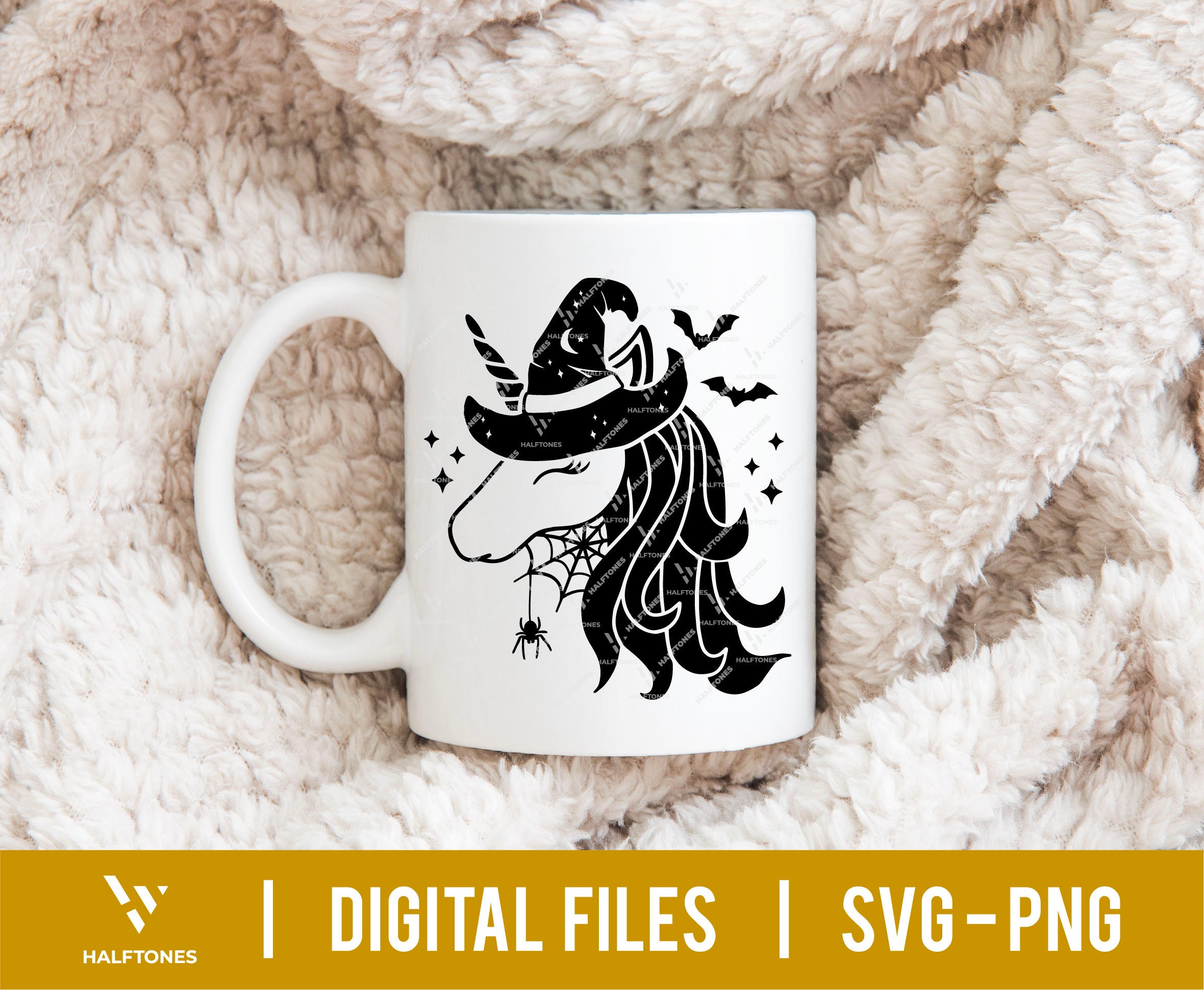 Witch Unicorn Svg Girl Halloween Svg Halloween Unicorn Svg | Etsy