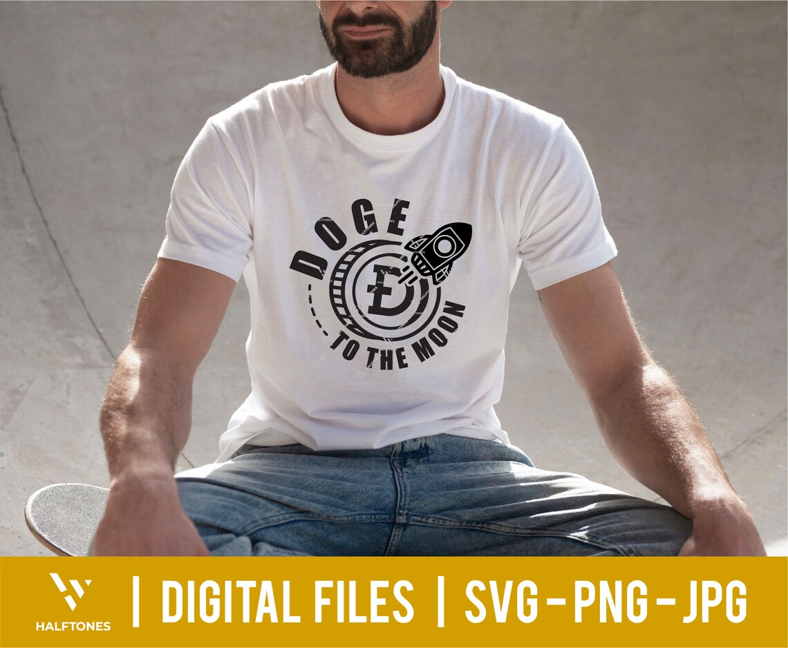Doge to the Moon Svg in Dogecoin We Trust Svg Dogecion - Etsy