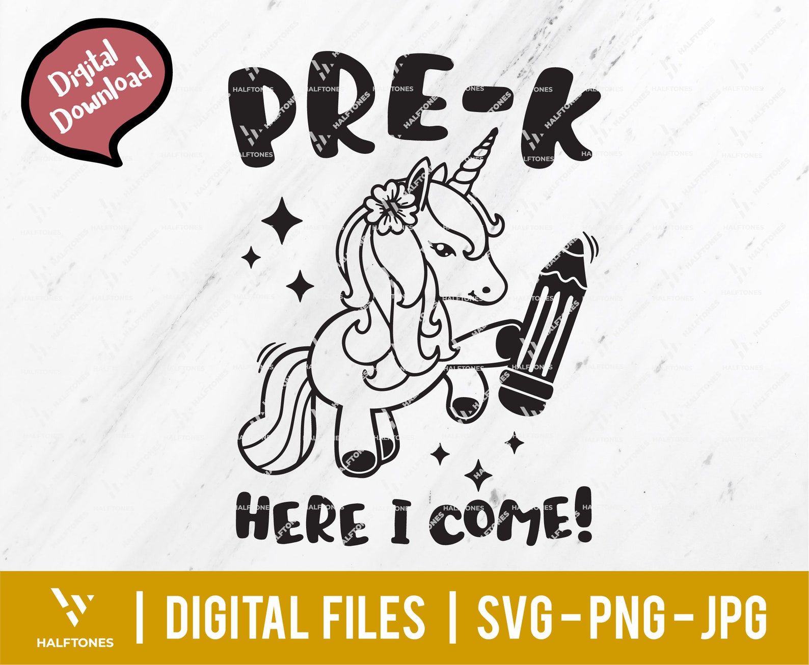 Pre-k Here I Come Unicorn Svg Back to School Svg Pre - Etsy