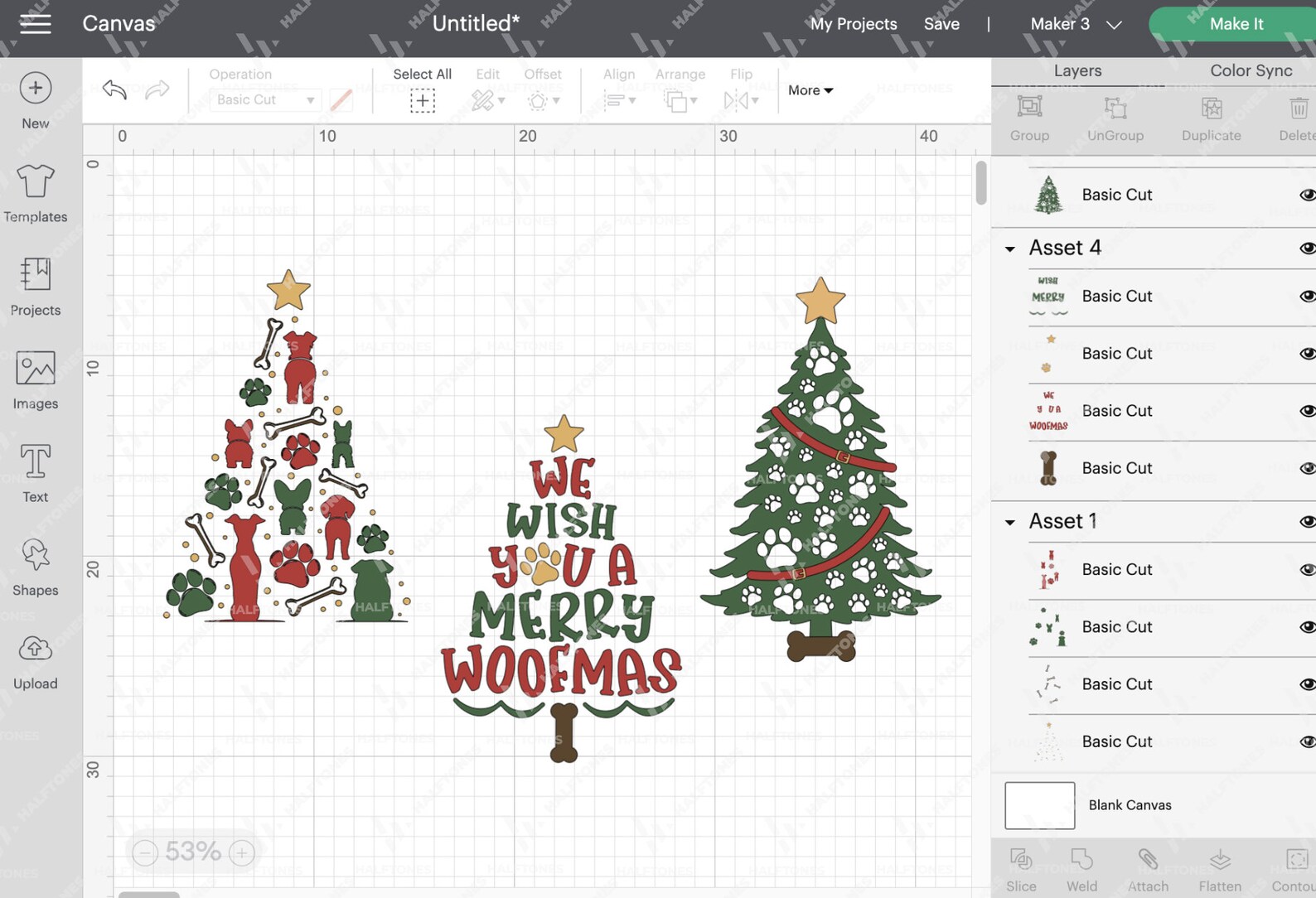 Christmas Paw Svg Bundle, Paw Print Lights Christmas Tree Svg, Funny ...