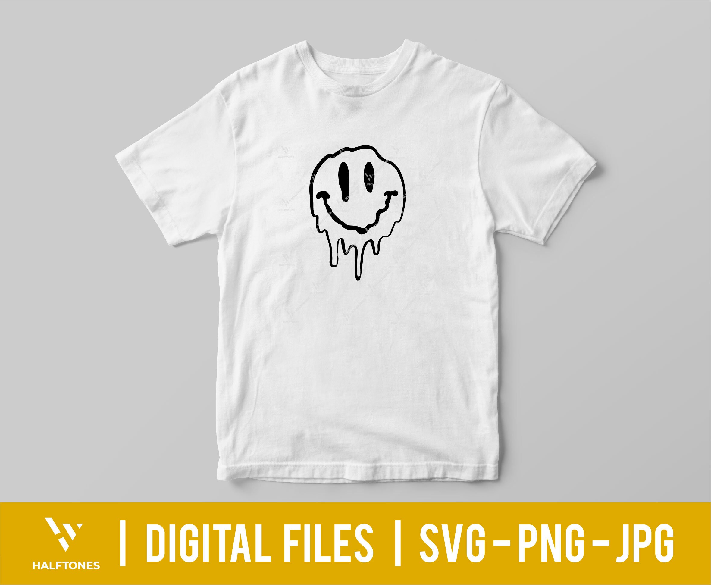 Craft Supplies & Tools Melting Smiley Face SVG Bundle Melted Smiley ...