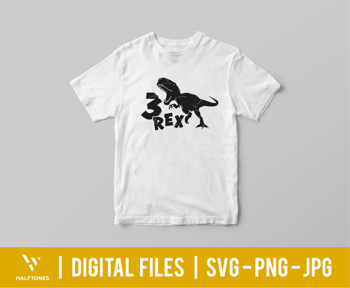 3 Rex Svg Three Rex Svg 3rd Birthday Svg Third Birthday - Etsy