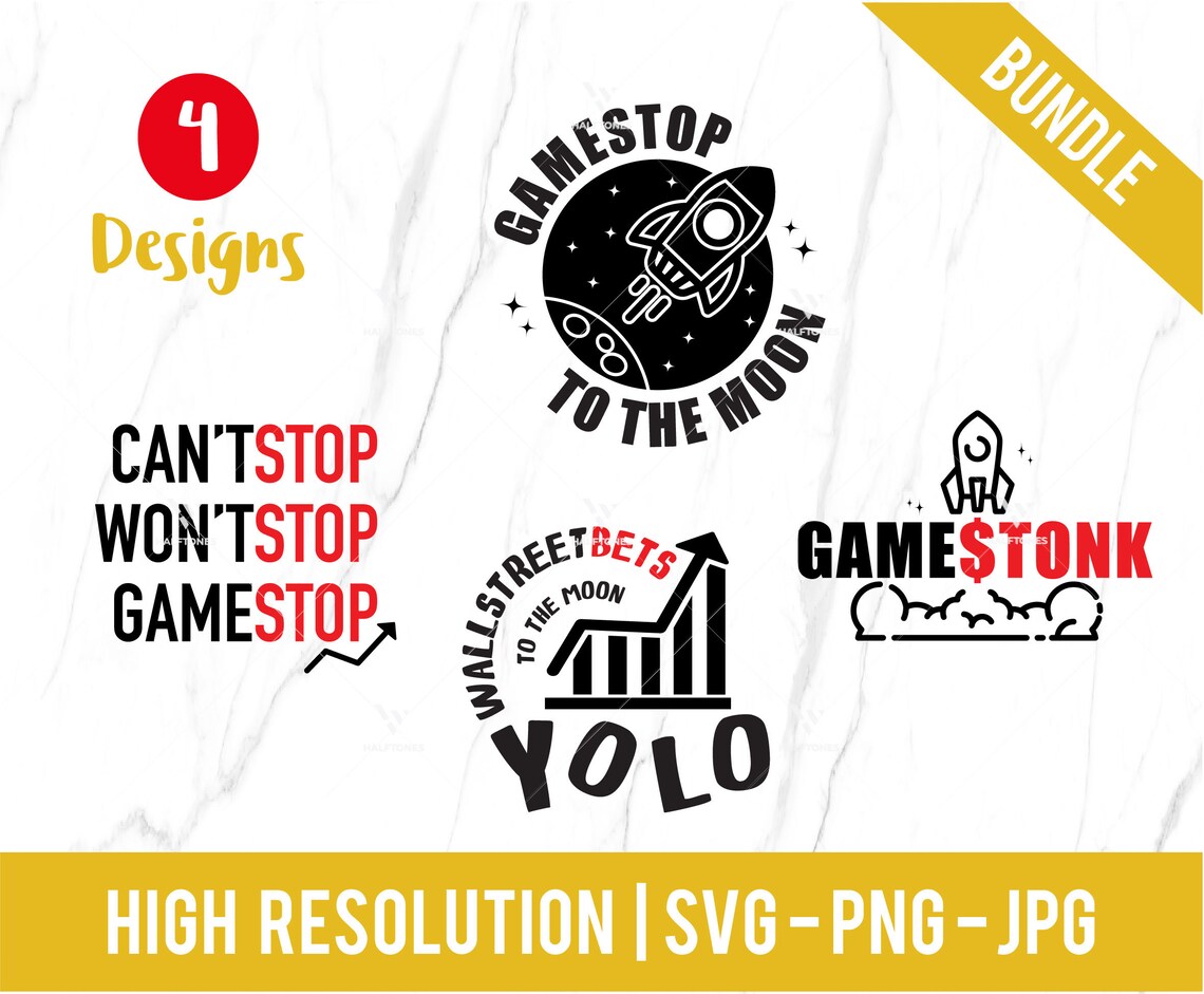 GME to the Moon Svg Gamestop Svg Gamestonk Svg - Etsy