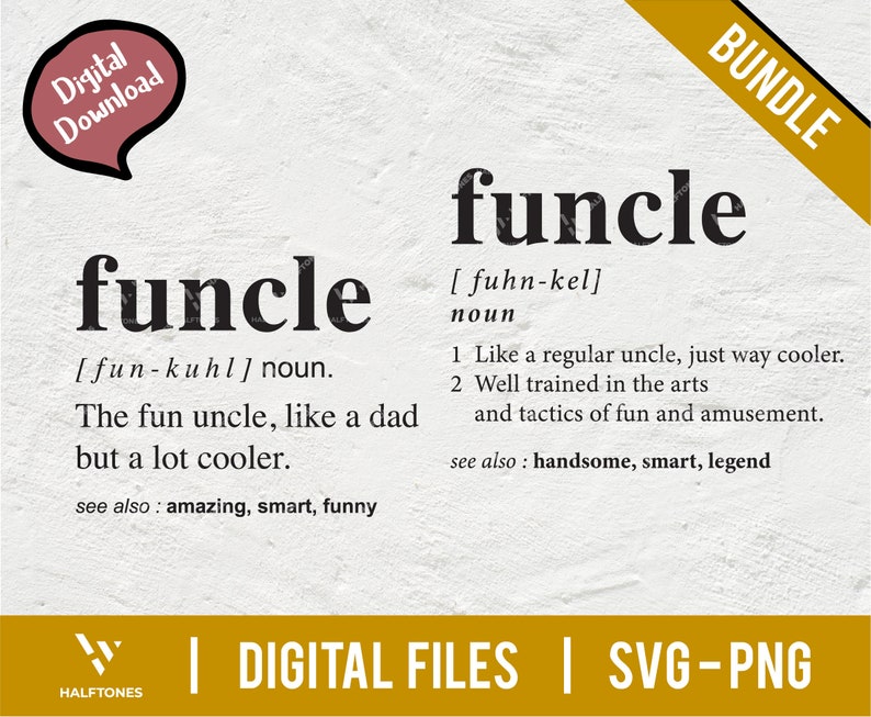 Funcle Definition SVG Funny Uncle Svg Best Uncle Ever Svg - Etsy