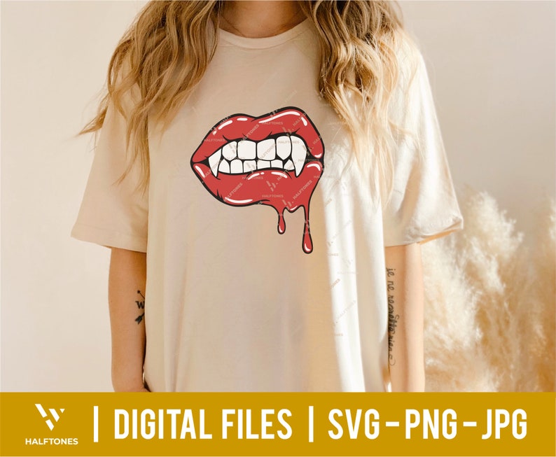 Vampire Lips SVG, Halloween SVG, Dripping Lips SVG, Gothic Svg, Bloody ...
