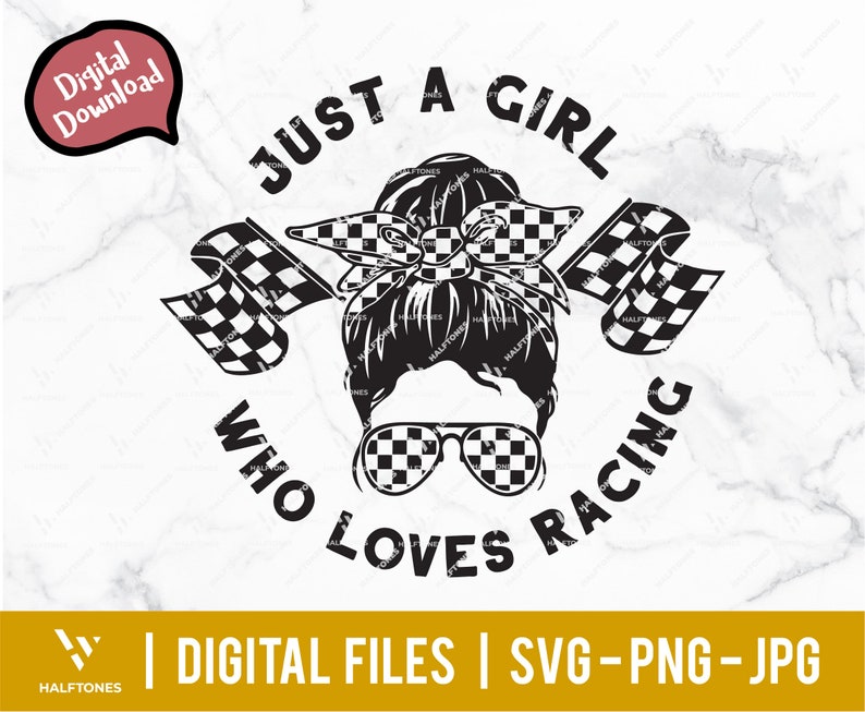 Just a Girl Who Loves Racing Svg Dirt Bike Svg Checkered - Etsy