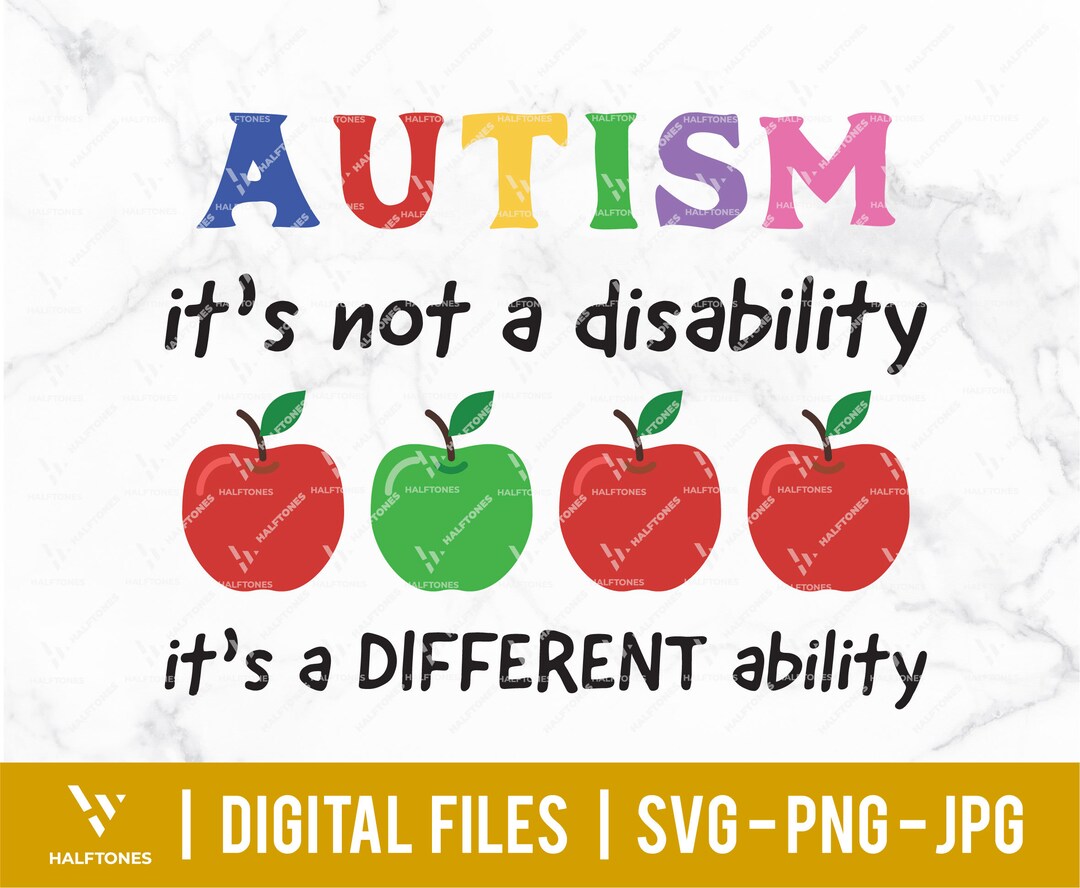 Autism Svg, Autism Its Not a Disability Its a Different Ability Svg ...