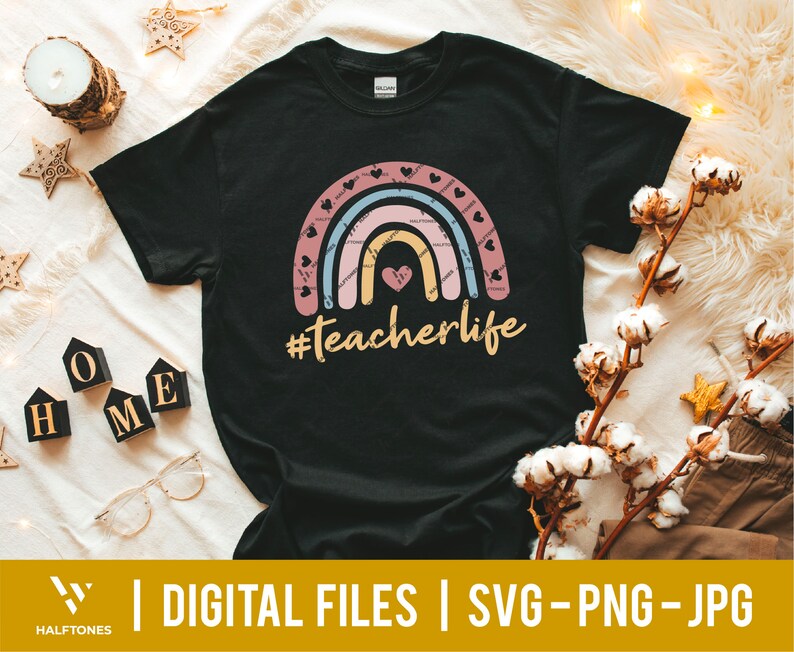 Teacher Rainbow SVG Teacher Png Rainbow Svg Teacher Life - Etsy
