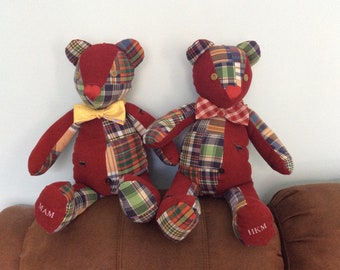 Custom Made Memory Bears - Etsy