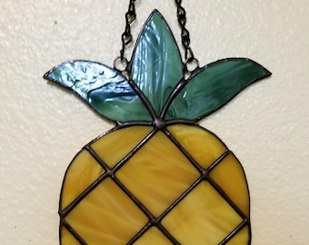 Stained Glass Pineapple Window - Etsy