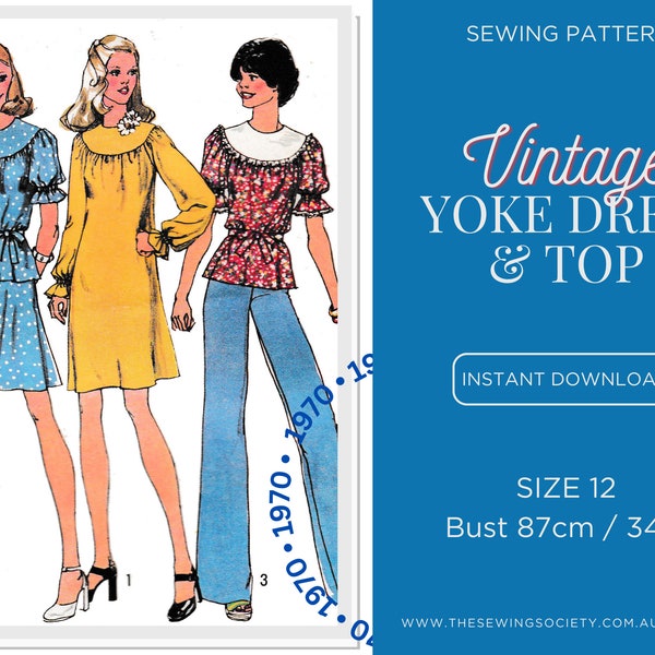 Square Yoke Dress - Etsy