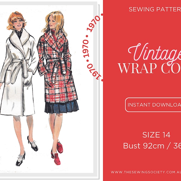 Wrap Coat Pattern - Etsy
