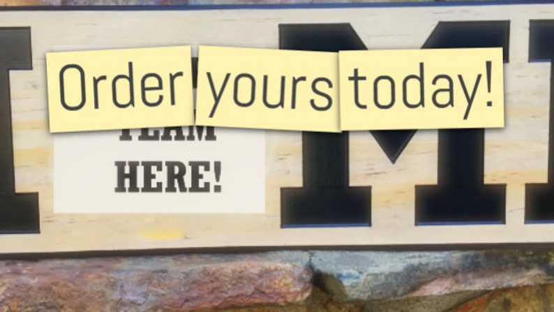 YOUR TEAM HOME Custom Carved Wood Sign. We | Etsy