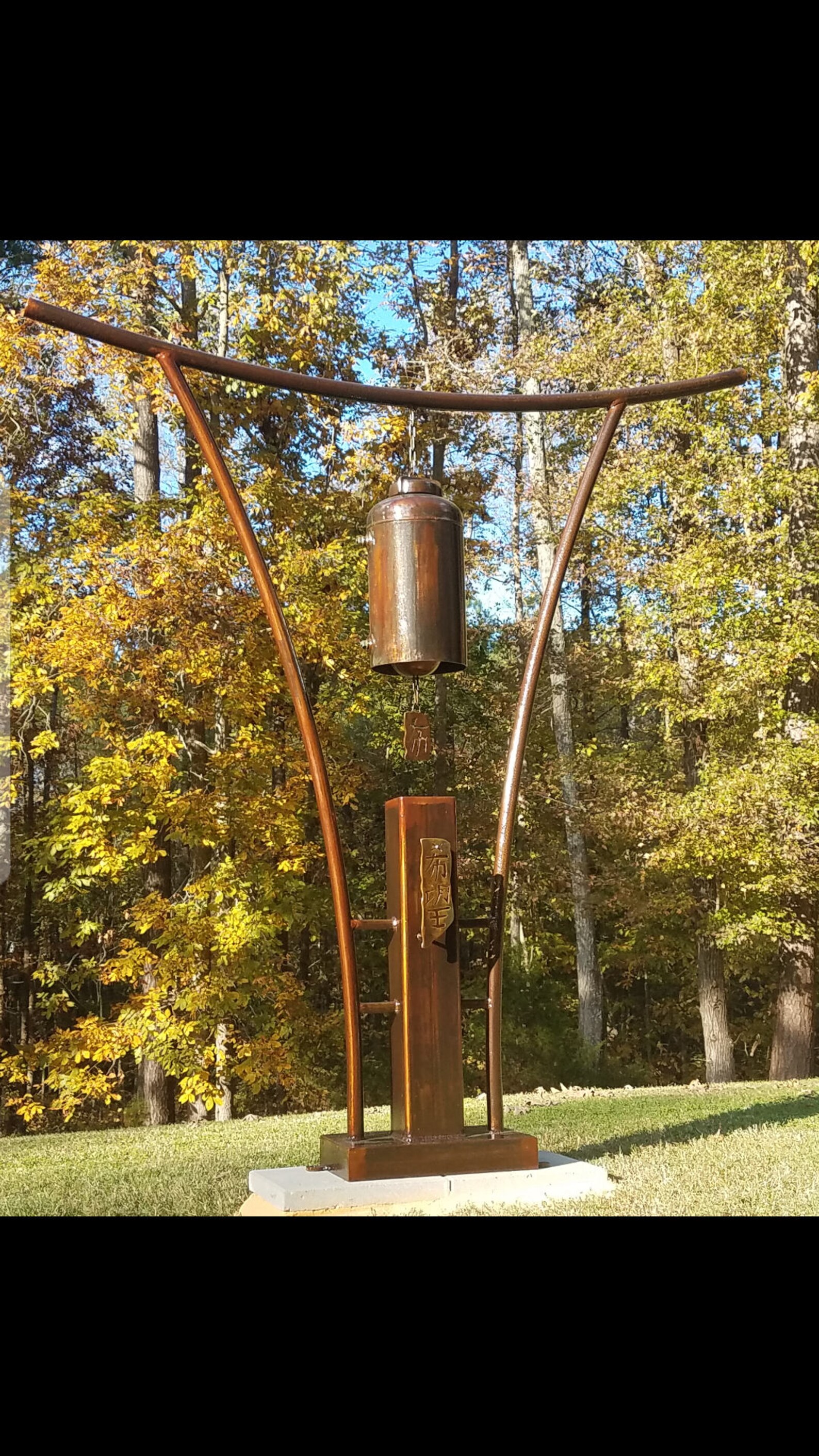 Metal Sculpture,bell,japanese Art,outdoor Sculpture,large Sculpture ...