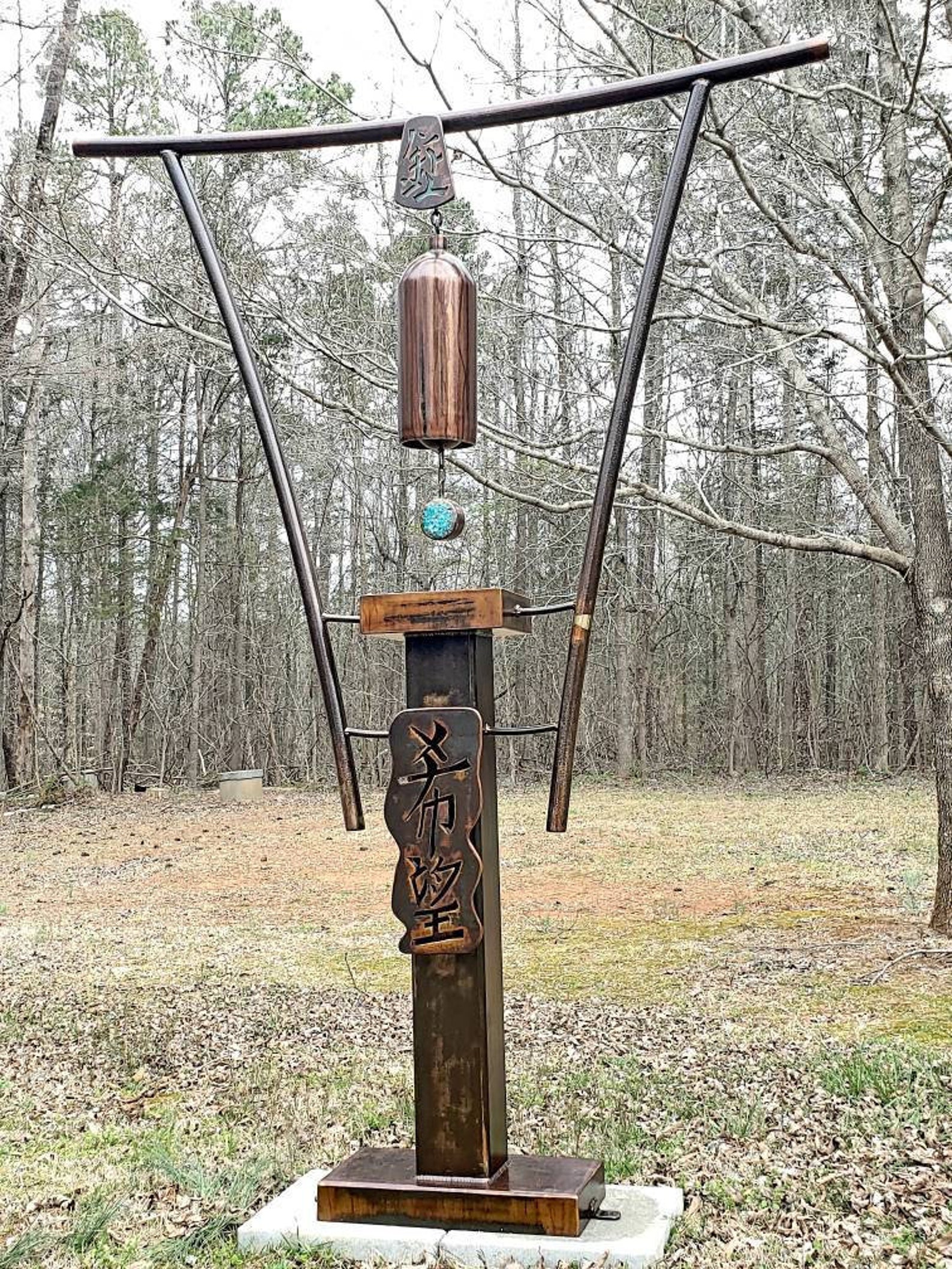 Bell Sculpture-metal Sculpture-zen Garden-metal Art-buddha - Etsy