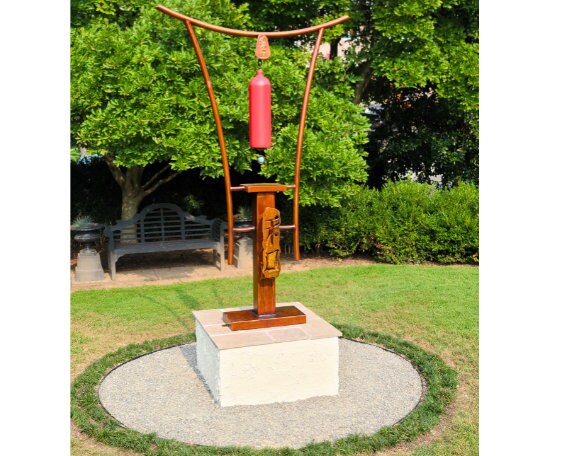 Bell Sculpture-metal Sculpture-zen Garden-metal Art-buddha Statue-asian ...